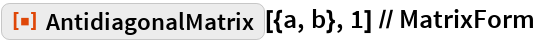 AntidiagonalMatrix | Wolfram Function Repository