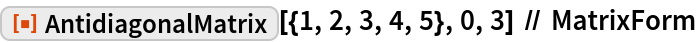 AntidiagonalMatrix | Wolfram Function Repository