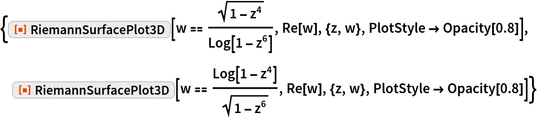RiemannSurfacePlot3D | Wolfram Function Repository