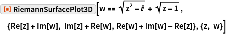 RiemannSurfacePlot3D | Wolfram Function Repository