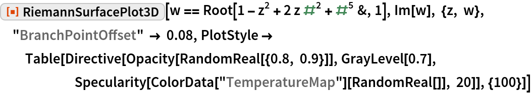 RiemannSurfacePlot3D | Wolfram Function Repository