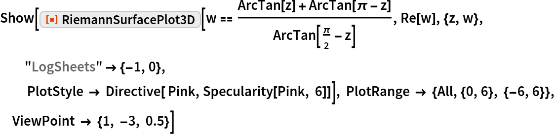 RiemannSurfacePlot3D | Wolfram Function Repository