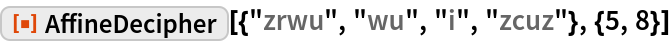 AffineDecipher | Wolfram Function Repository