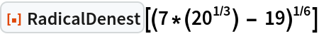 RadicalDenest | Wolfram Function Repository