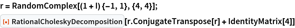 RationalCholeskyDecomposition | Wolfram Function Repository