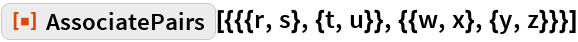 AssociatePairs | Wolfram Function Repository