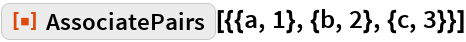AssociatePairs | Wolfram Function Repository