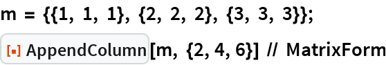 AppendColumn | Wolfram Function Repository