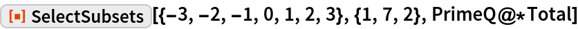 SelectSubsets | Wolfram Function Repository