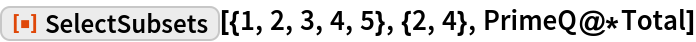 SelectSubsets | Wolfram Function Repository