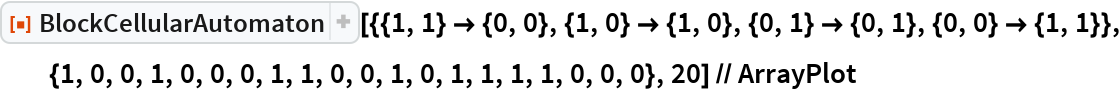 BlockCellularAutomaton | Wolfram Function Repository