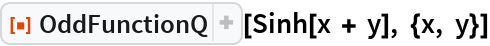 OddFunctionQ | Wolfram Function Repository