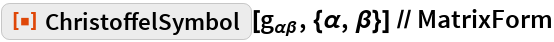 ChristoffelSymbol | Wolfram Function Repository