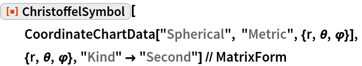 ChristoffelSymbol | Wolfram Function Repository
