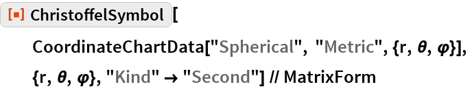 ChristoffelSymbol | Wolfram Function Repository
