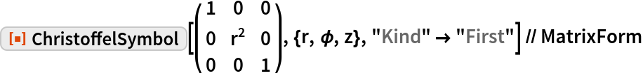 ChristoffelSymbol | Wolfram Function Repository