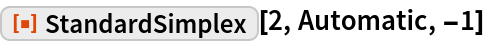 StandardSimplex | Wolfram Function Repository