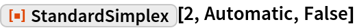 StandardSimplex | Wolfram Function Repository
