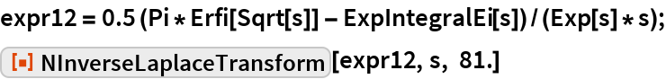 NInverseLaplaceTransform | Wolfram Function Repository