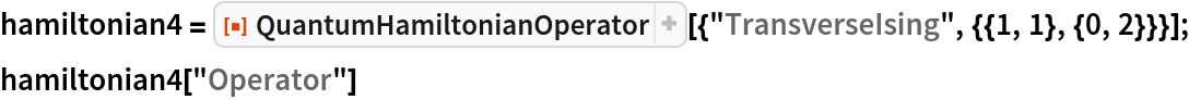QuantumHamiltonianOperator | Wolfram Function Repository