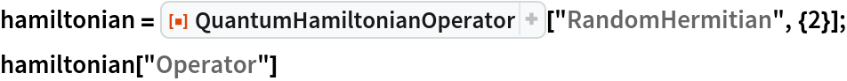 QuantumHamiltonianOperator | Wolfram Function Repository