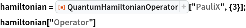 QuantumHamiltonianOperator | Wolfram Function Repository
