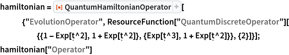 QuantumHamiltonianOperator | Wolfram Function Repository