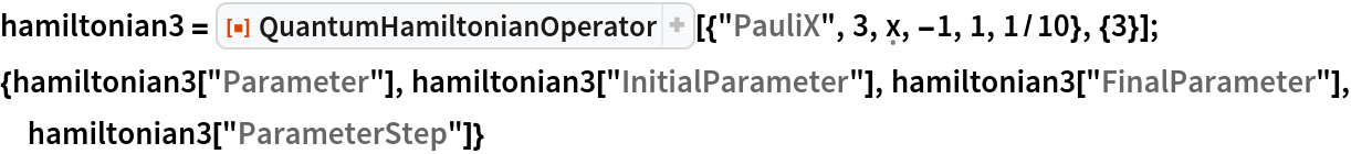 QuantumHamiltonianOperator | Wolfram Function Repository