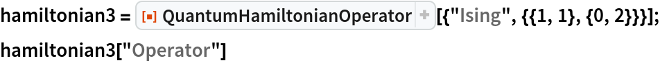 QuantumHamiltonianOperator | Wolfram Function Repository