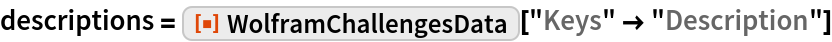 WolframChallengesData | Wolfram Function Repository