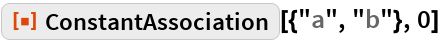 ConstantAssociation | Wolfram Function Repository