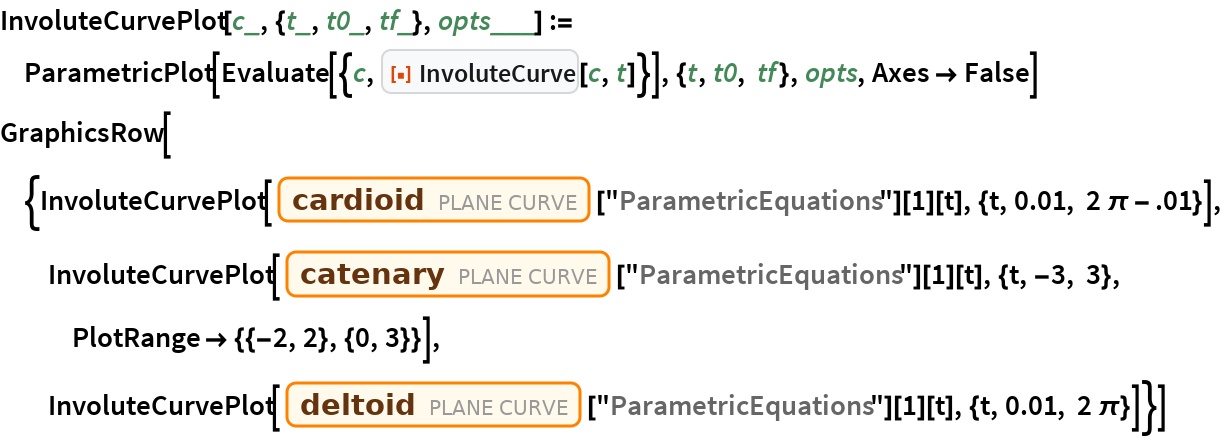 InvoluteCurve | Wolfram Function Repository