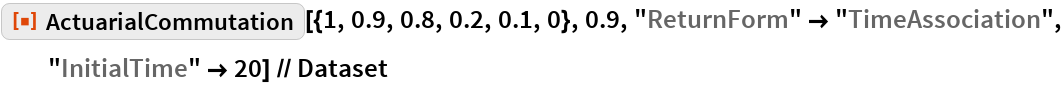 ActuarialCommutation | Wolfram Function Repository