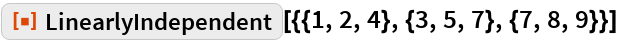 LinearlyIndependent | Wolfram Function Repository