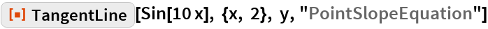 TangentLine | Wolfram Function Repository