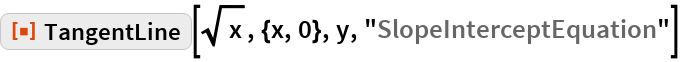 TangentLine | Wolfram Function Repository