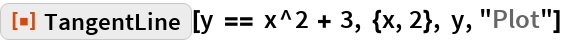 TangentLine | Wolfram Function Repository
