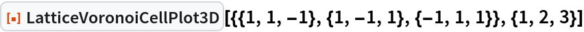 LatticeVoronoiCellPlot3D | Wolfram Function Repository