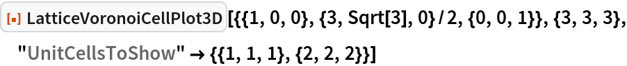 LatticeVoronoiCellPlot3D | Wolfram Function Repository