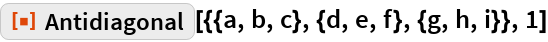 Antidiagonal | Wolfram Function Repository