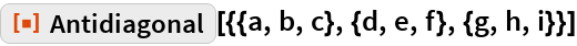 Antidiagonal | Wolfram Function Repository