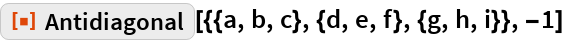 Antidiagonal | Wolfram Function Repository