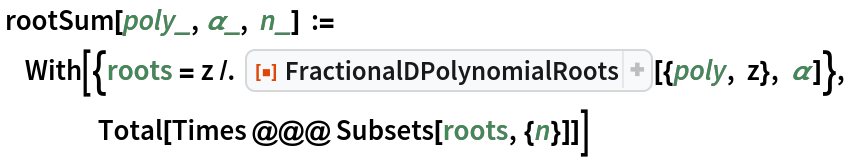 FractionalDPolynomialRoots | Wolfram Function Repository