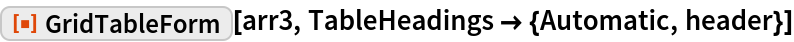 GridTableForm | Wolfram Function Repository