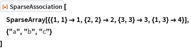 SparseAssociation | Wolfram Function Repository