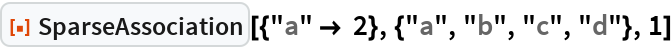SparseAssociation | Wolfram Function Repository