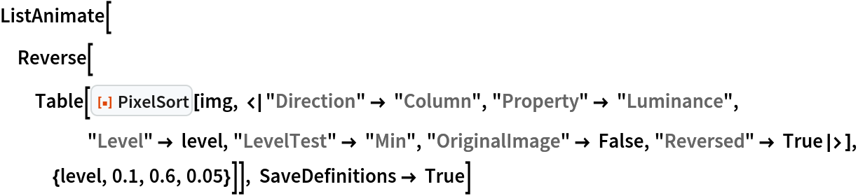 PixelSort | Wolfram Function Repository