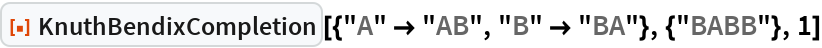 KnuthBendixCompletion | Wolfram Function Repository