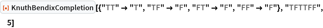 KnuthBendixCompletion | Wolfram Function Repository