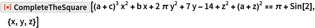 CompleteTheSquare | Wolfram Function Repository